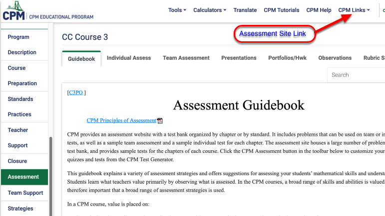 CC 2nd Edition: CPM Teacher eBook Tour