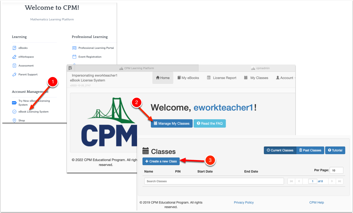 Teacher Role: Create a Class & Student Enrollment Pin? (Legacy Interface)
